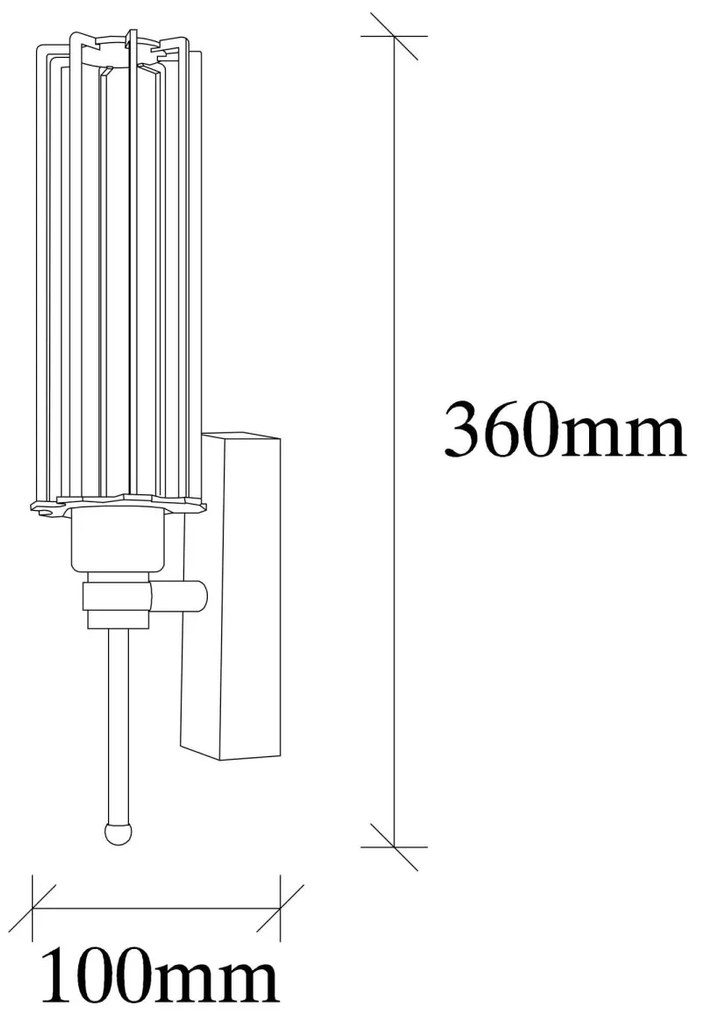 Nástěnná lampa Fellini II černá