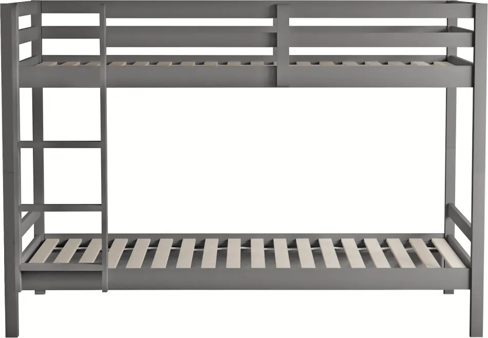 Kondela Patrová postel, 90x200, masivní dřevo, šedá, INEZA