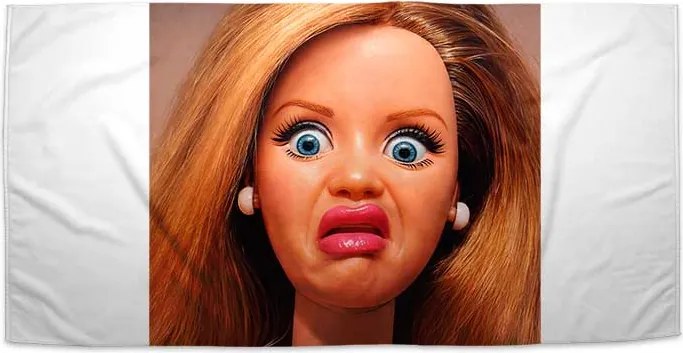 Sablio Ručník Znechucená Barbie - Meme Barbie - 70x140 cm