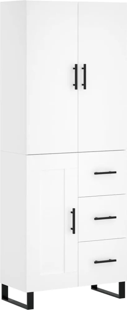 Skříň highboard bílá 69,5 x 34 x 180 cm kompozitní dřevo 3196035