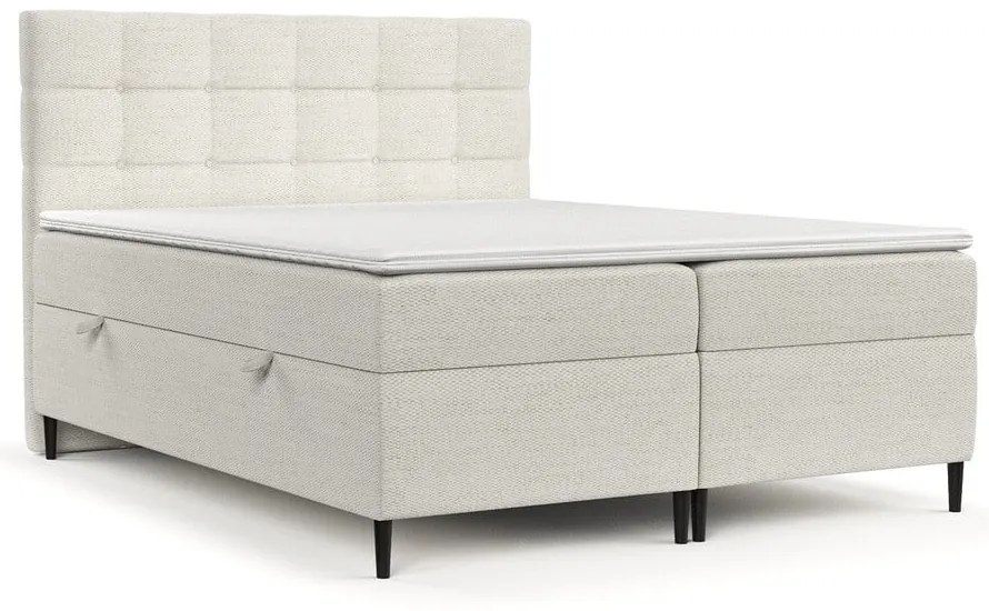 Krémová boxspring postel s úložným prostorem 160x200 cm Urbaneo – Maison de Rêve