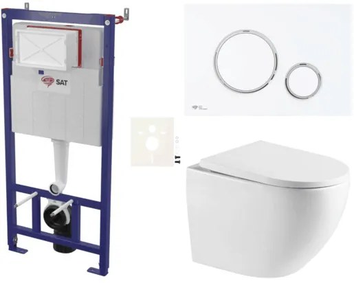Závěsný wc set do lehkých stěn / předstěnová SAT SIKOSSREX6776K
