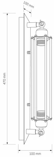 Nástěnné svítidlo RETRO 1xE27/20W/230V černá