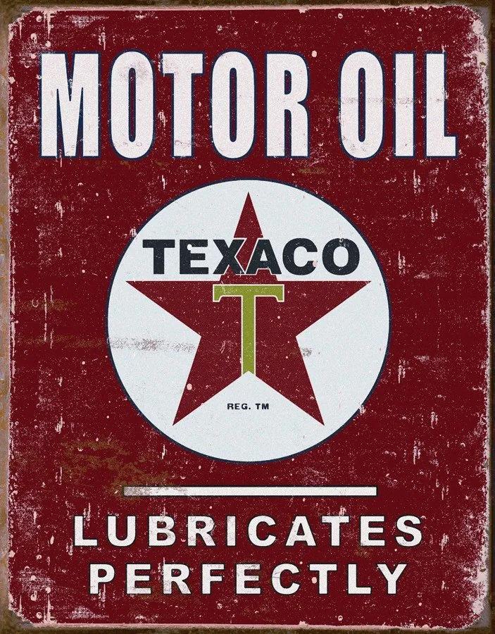 Plechová cedule: Motor Oil (Texaco) - 40x30 cm