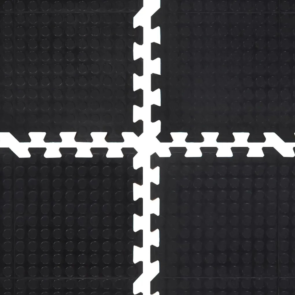 Gumová podlahová dlaždice černá 12 mm 90 x 120 cm 155672