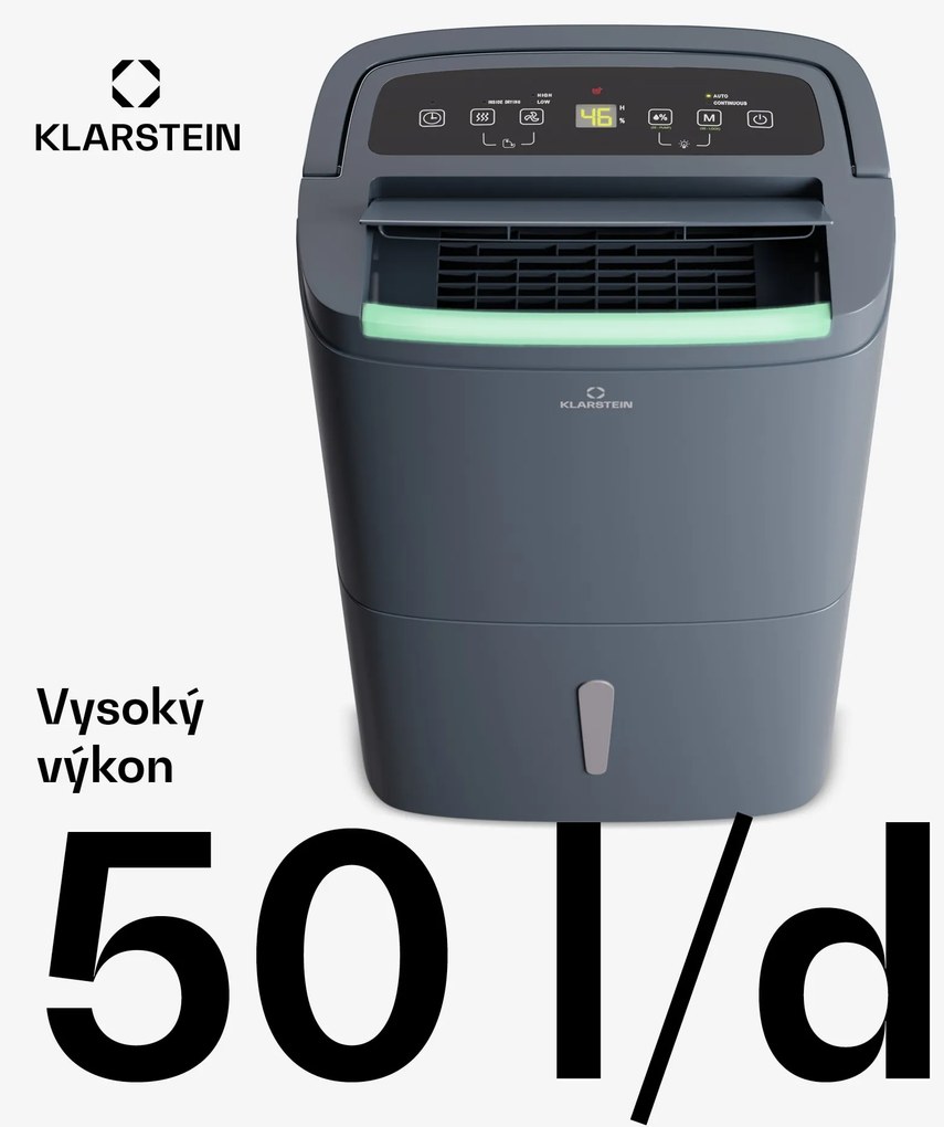 Klarstein DryFy Connect 40 Smart, Odvlhčovač, , Wi-Fi, komprese, 50 l/d, 45–55m²