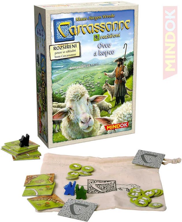 MINDOK HRA Carcassonne 9. rozšíření  Ovce a kopce  *SPOLEČENSKÉ HRY* mn161