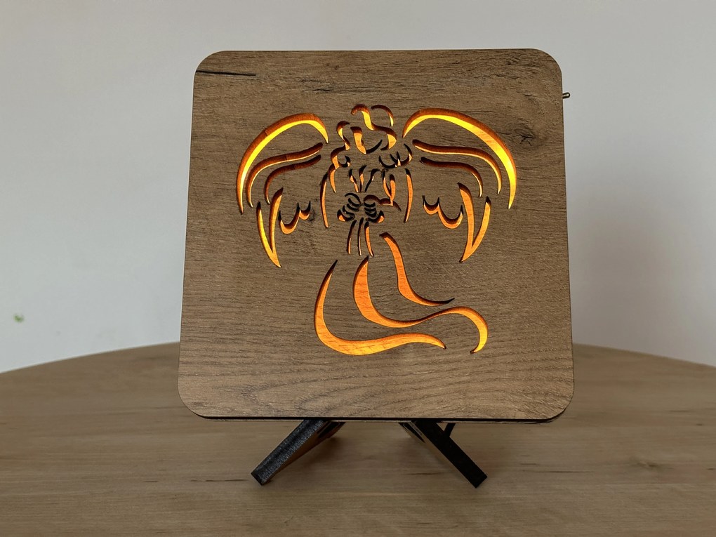 Li-Go "Anděl" lampa 19x19cm provedení povrchu: dub světlý