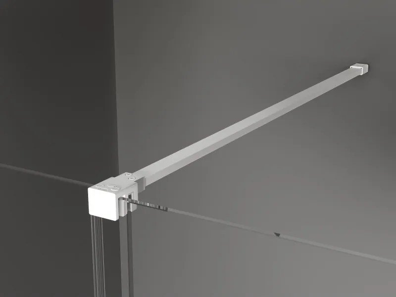 Mexen Velar, sprchový kout s posuvnými dveřmi 110 x 85 cm, 8mm sklo námraza, bílá matná, 871-110-085-31-20