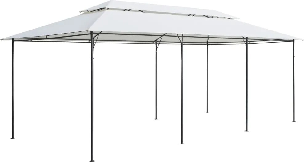 Zahradní altán 600 x 298 x 270 cm bílý 180 g/m² 310072