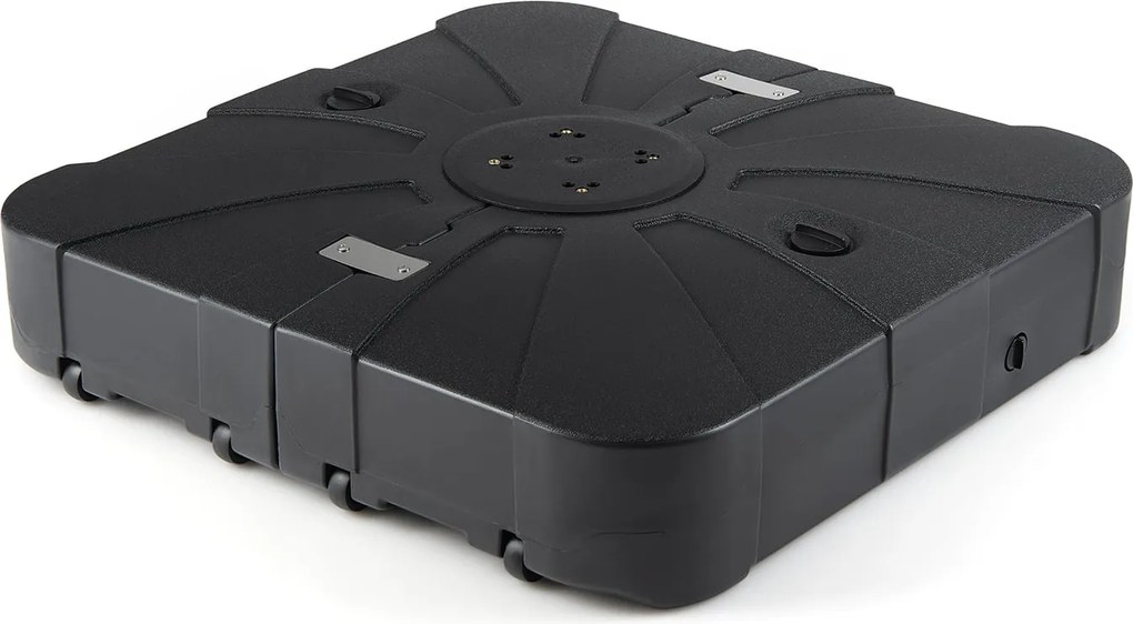 Costway 130 kg podstavec na slunečník s kolečky HDPE 84 cm čtvercový plnitelný