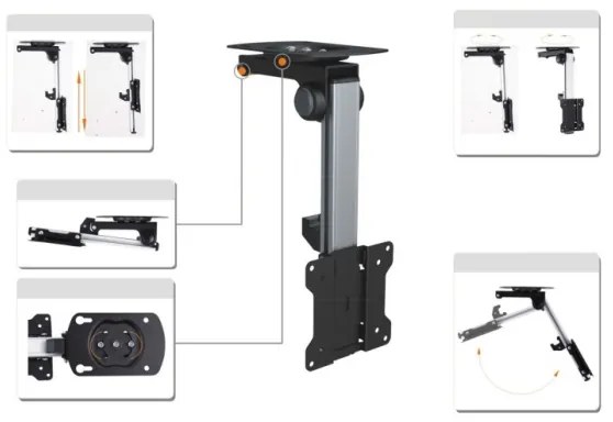 MK FLORIA MKF-17DS220 - Stropní držák pro TV 46" černá