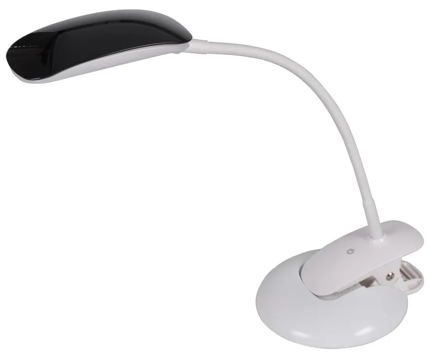 Stolní LED lampička 2v1 - podstavec i clip 5W, bílá