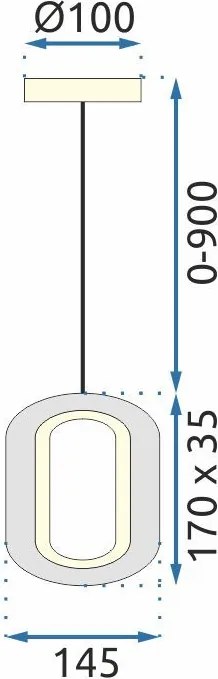 Toolight Toolight, LED křišťálové závěsné svítidlo, 7W, 4000K, 500lm, G114-1CP, zlatá, OSW-09709