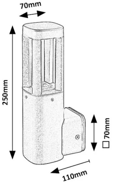 Rabalux 77033 - LED Venkovní nástěnné svítidlo KALISZ LED/7W/230V IP54 antracit