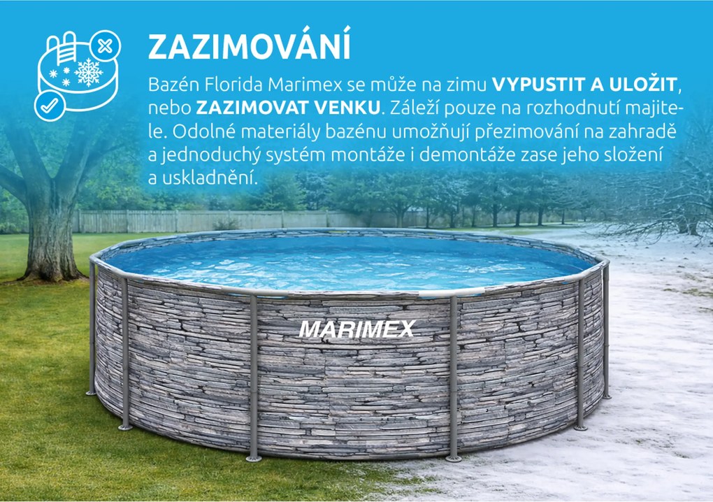Marimex | Bazén Marimex Florida 3,66x1,22 m bez příslušenství - motiv KÁMEN | 10340266