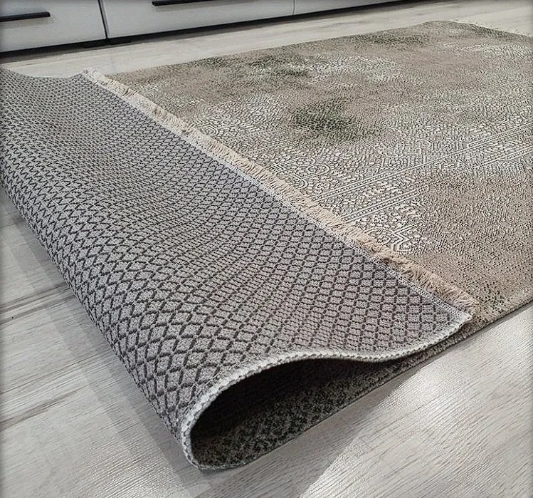 HU Béžovo-zelený orientální koberec Banco 1030-GREEN Rozměr: 60x110 cm