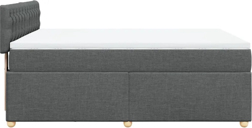 Box spring postel s matrací tmavě šedá 140x200 cm textil 3289011