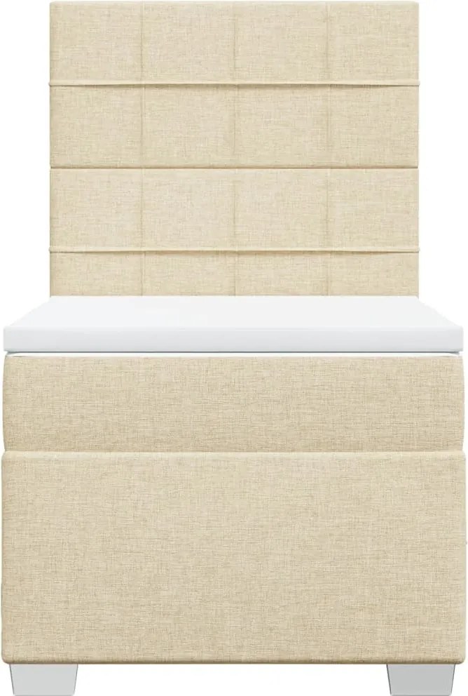Box spring postel s matrací krémová 80 x 200 cm textil 3290320