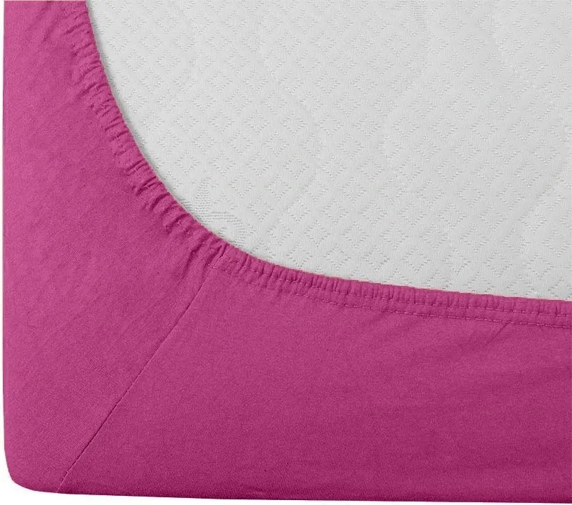 Jersey prostěradlo HIGHFIT purpurové 90 x 200 cm