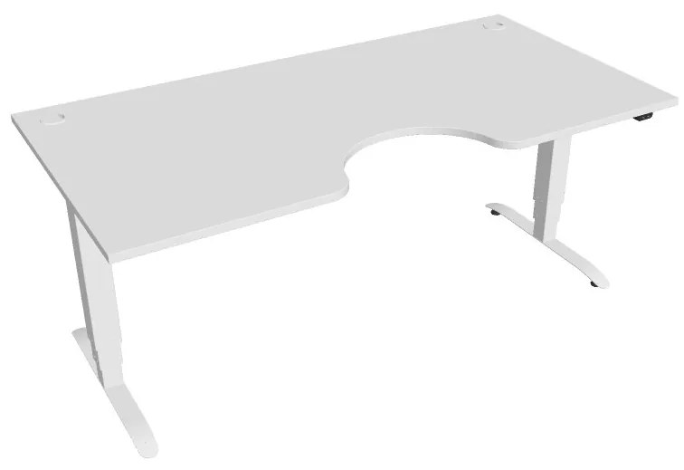 Hobis Motion Elektr. nastavitelný stůl 180x90 - HOBIS ERGO MOTION MSE 3 1800 Dekor stolové desky: bílá, Barva kovové podnože: bílá