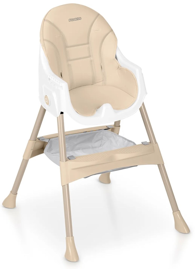 Ricokids béžová židle na krmení pro děti