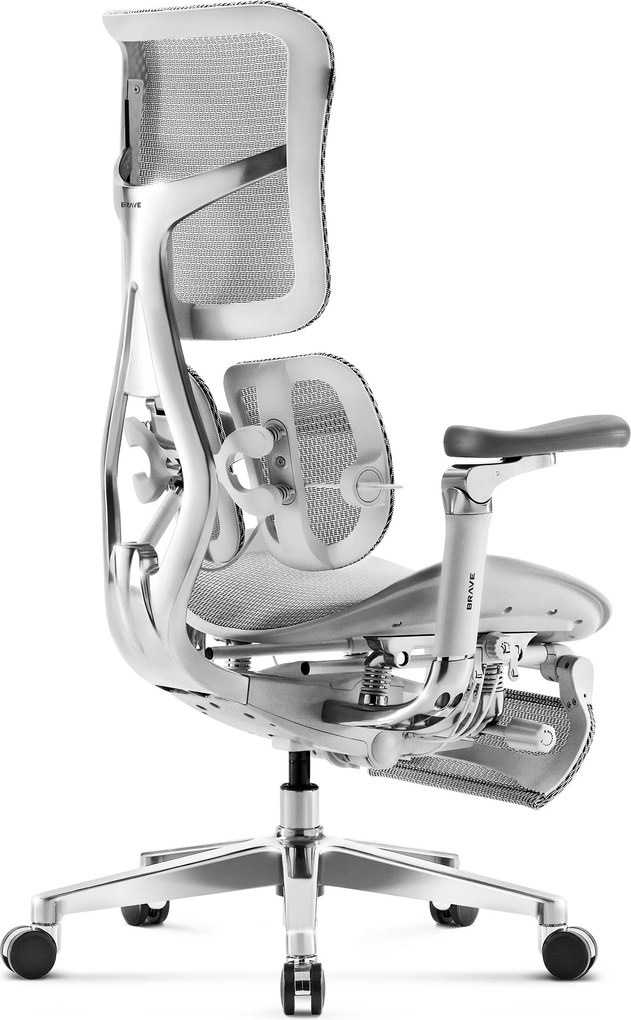 Ergonomická židle s podnožkou šedá Premium Normal Size: Diablo V-Kinetic