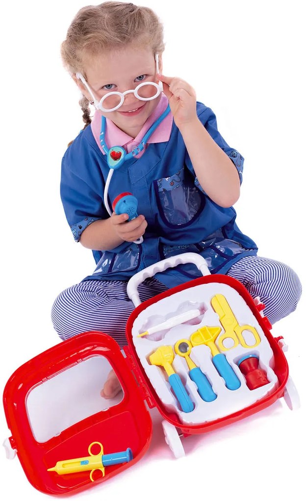 _Ostatní 1_ Doktorský kufřík zdravotnický set dětské lékařské potřeby na baterie Světlo Zvuk 00850080