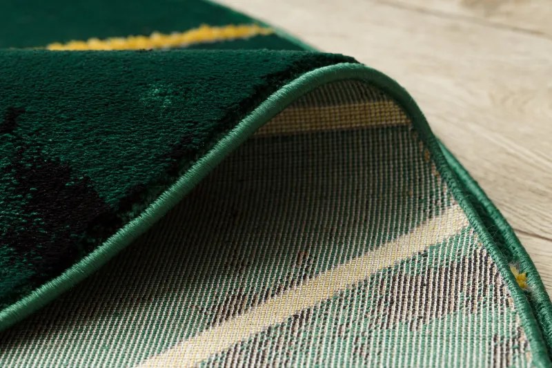 Dywany Łuszczów, Kusový koberec Emerald geometric 1012 green and gold kruh, 120x120 (průměr) kruh, zelená, chodba / předsíň