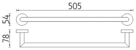 Nimco Držák na ručníky, 51 cm UNIX - UN 13046A-26