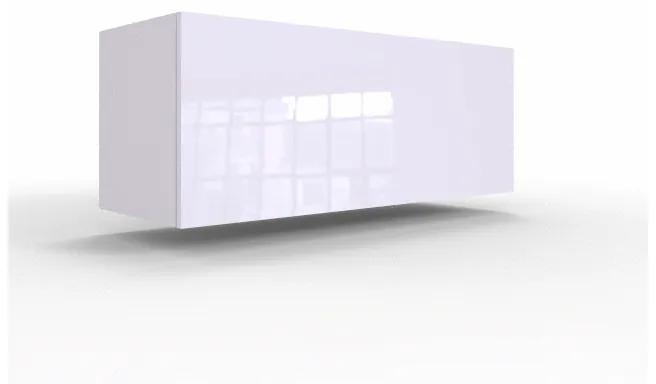 Obývací stěna Zigo XII, Osvětlení: osvětlení LED - bílé, Barva: bílá / bílá lesk