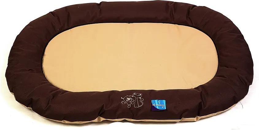 Hnědobéžová psí matrace - 120x80 cm
