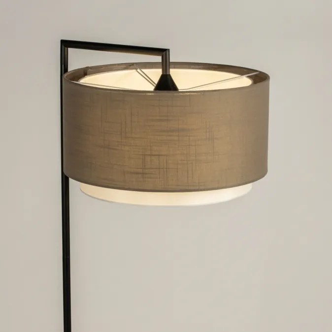 Stojací designová lampa Pallas Soffito Taupe and Black