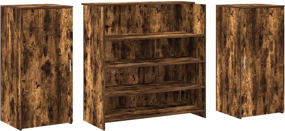 Recepční stůl kouřový dub 200x50x103,5 cm kompozitní dřevo 3324182