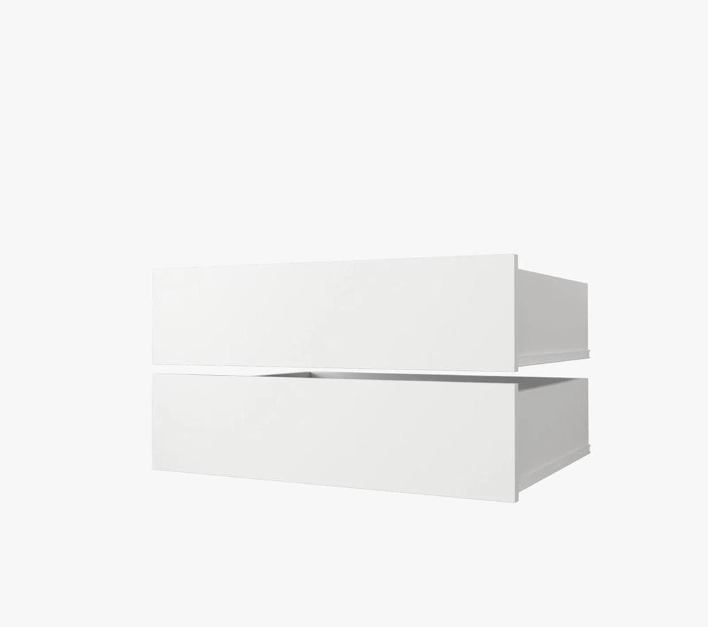 Šatní skříň Dome 3 Abika 150/200/62 barevné provedení: Bílý mat/bílý mat/stříbrné úchyty