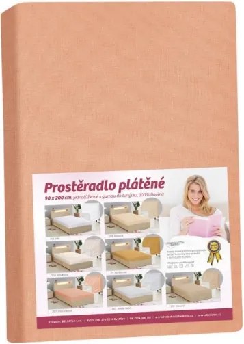 Bellatex Prostěradlo plátěné Meruňková rozměr 140x200 cm