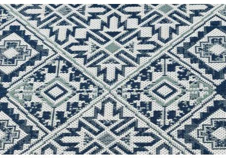koberec COLOR 19247/699 SISAL Náměstí Diamant Talíř Modrý velikost 120x170 cm | krásné koberce cz