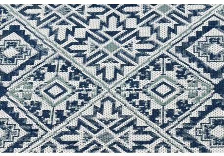 koberec COLOR 19247/699 SISAL Náměstí Diamant Talíř Modrý velikost 200x290 cm | krásné koberce cz