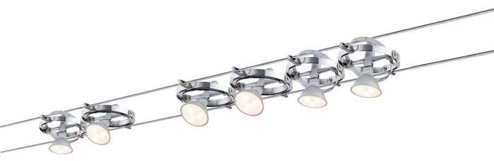 P 94127 Lankový systém LED 6x4W Cardan 230/12V, chrom/matný chrom - PAULMANN