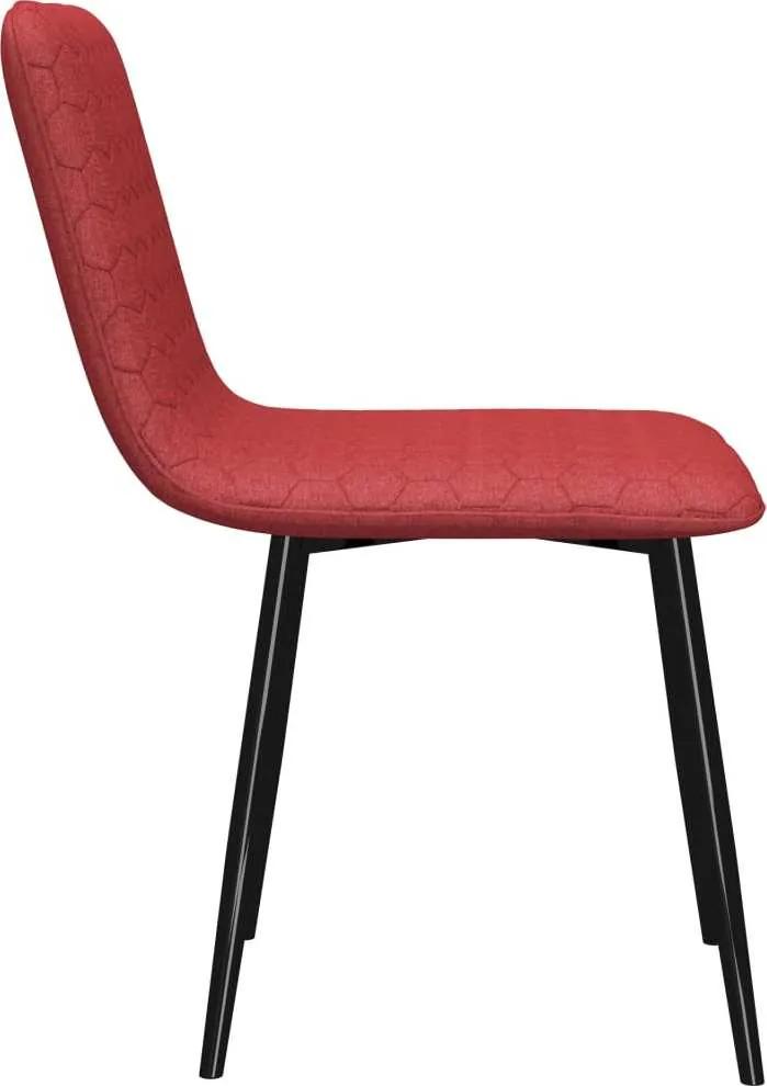 vidaXL Otočné jídelní židle 2 ks textil [282511] Barva: vínová červená