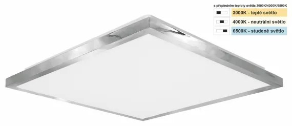 Top Light -LED Koupel. stropní svítidlo SILVER LED/24W/230V IP44 38x38 cm chrom