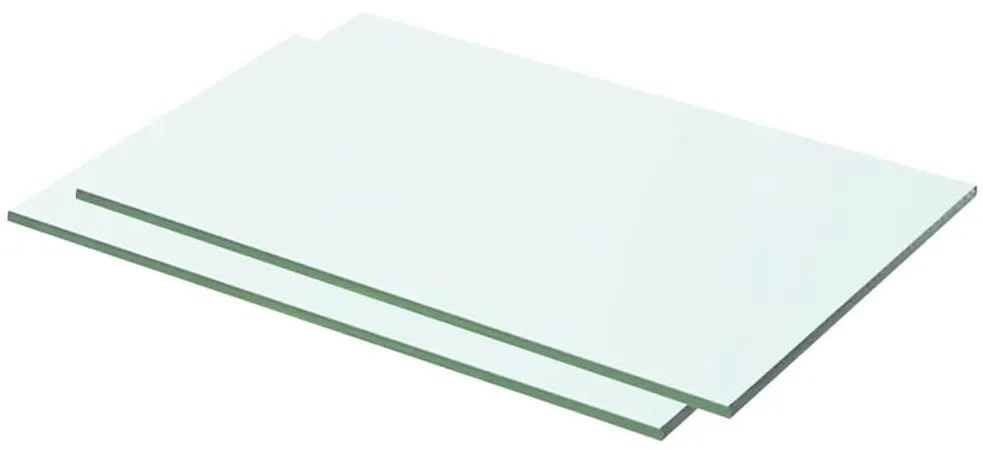 Policové desky 2 ks sklo čiré 50 x 25 cm 3051560