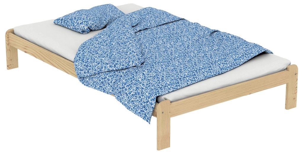 Maxi Postel z masivu Adam 140 x 200 cm - barva Borovice + matrace SUPERFLEX