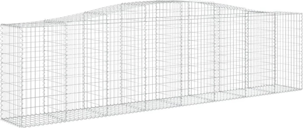 Klenuté gabionové koše 2 ks 400x50x100/120cm pozinkované železo 3145956