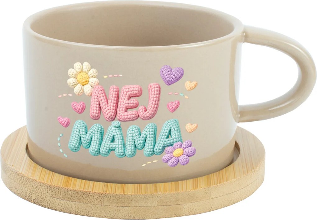 NEJ MÁMA - krémový hrníček makronka 200 ml