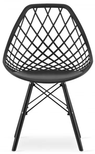 Set dvou jídelních židlí SAKAI černé (černé nohy) 2ks