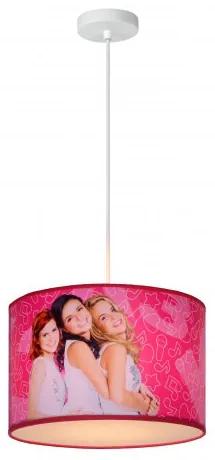LUCIDE K3 Pendant Pink E27 H20cm D30cm Pink závěsné svítidlo, lustr