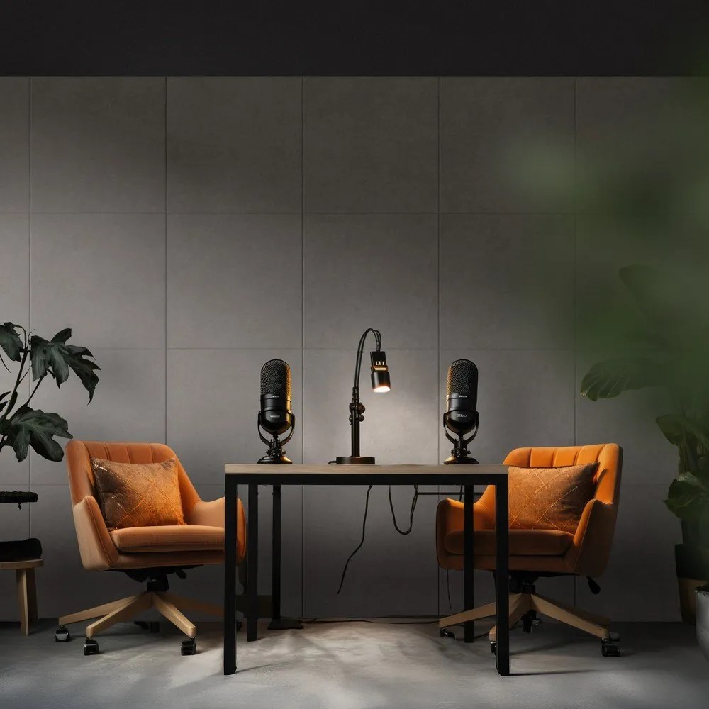 Látkové akustické panely v sadě 2 ks 60x60 cm Concrete II – Styler