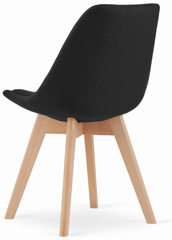 Černá židle s bukovými nohami DAREN NORI