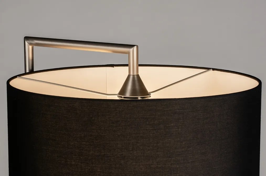 Stojací designová lampa Pallas Black Steel